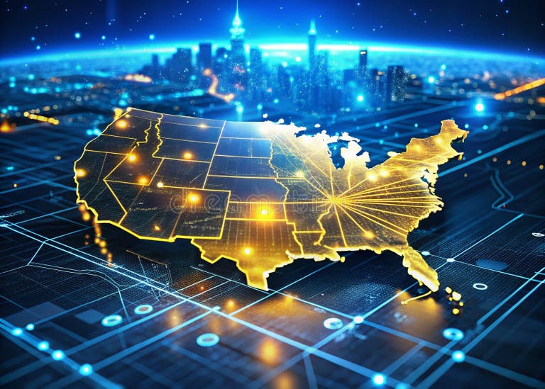 Visualizing the Future of US Digital Infrastructure a Futuristic ...