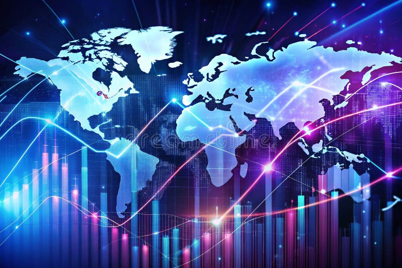 Visualizing Global Business Expansion a NightTime World Map Depicting ...