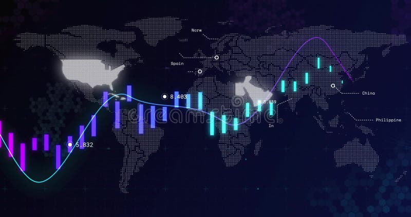 Visualizing Global Financial Data, Bar Graphs and Line Charts with Animation Stock Video - Video ...