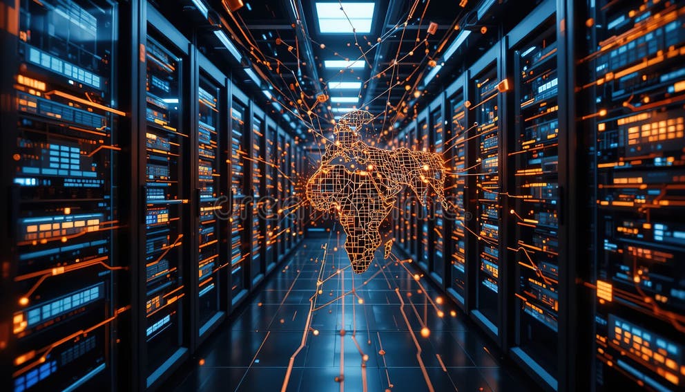 Visualizing the Global Network a Futuristic Illustration of Digital ...