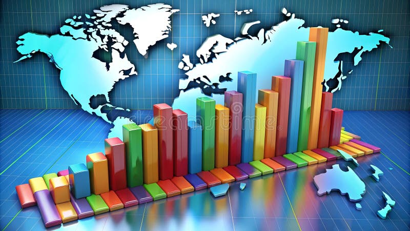 Visualizing Global Trade Networks: a 3D Bar Chart Depicting Trade Flows ...