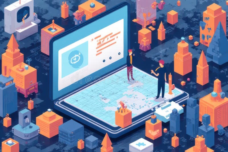 Visualizing Global Web Rules through Graphs Stock Illustration ...