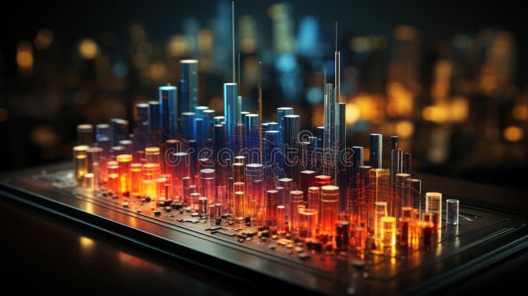 Visualizing Growth: Bar Chart Symphony Stock Photo - Image of metrics ...