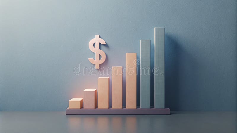 Visualizing Growth a Minimalist Dollar Chart Illustrates Increasing ...