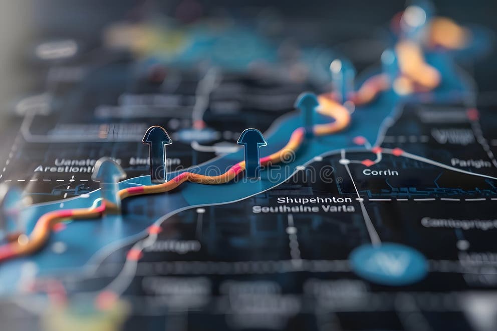 Visualizing Growth, Tracking Upward Trends on a Dynamic Map, Showing ...
