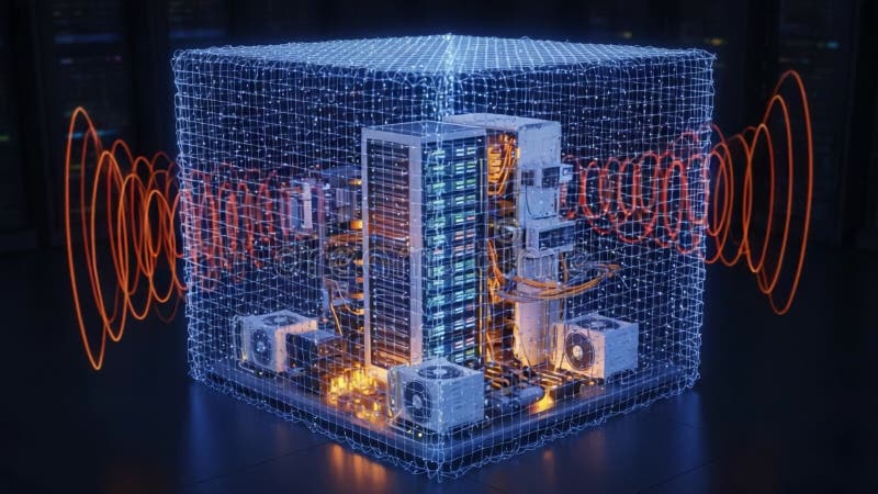 Visualizing a High-Tech Data Center with Advanced Cooling Systems and ...