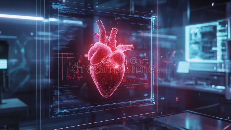 Visualizing the Human Heart in a High-tech Laboratory with Glowing ...