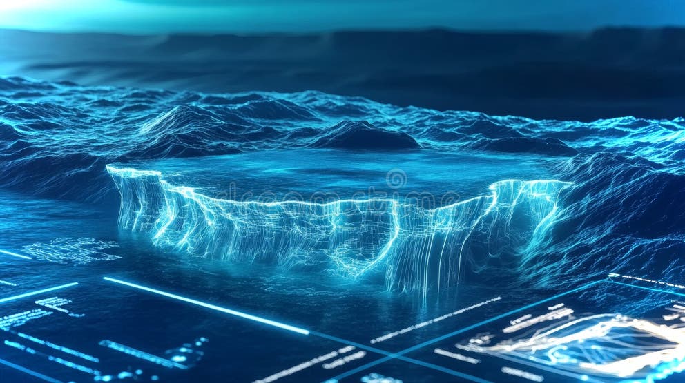 Visualizing Ice Sheet Collapse through Innovative Tech in a Scientific Lab Stock Photo - Image ...