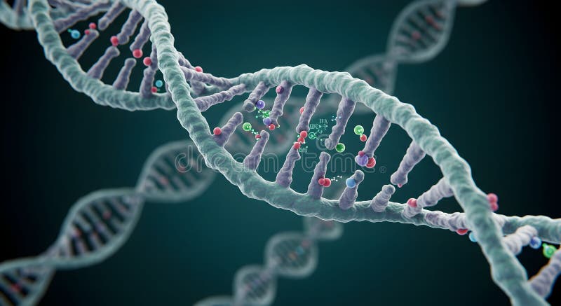 Visualizing the Intricacy: a Detailed Rendering of Double Helix DNA ...