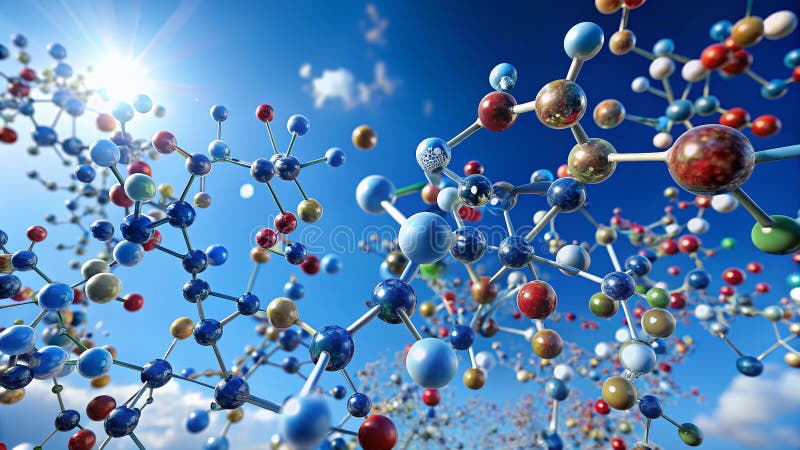 Visualizing the Invisible a Stunning 3D Render of Atmospheric Molecule ...