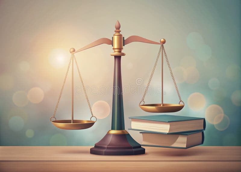 Visualizing Justice a Flat Design Illustration of Scales Knowledge and ...