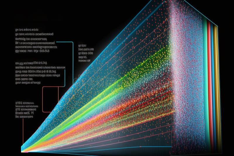 Visualizing Large Data Sets Abstract Lines. AI Generation Stock Photo ...