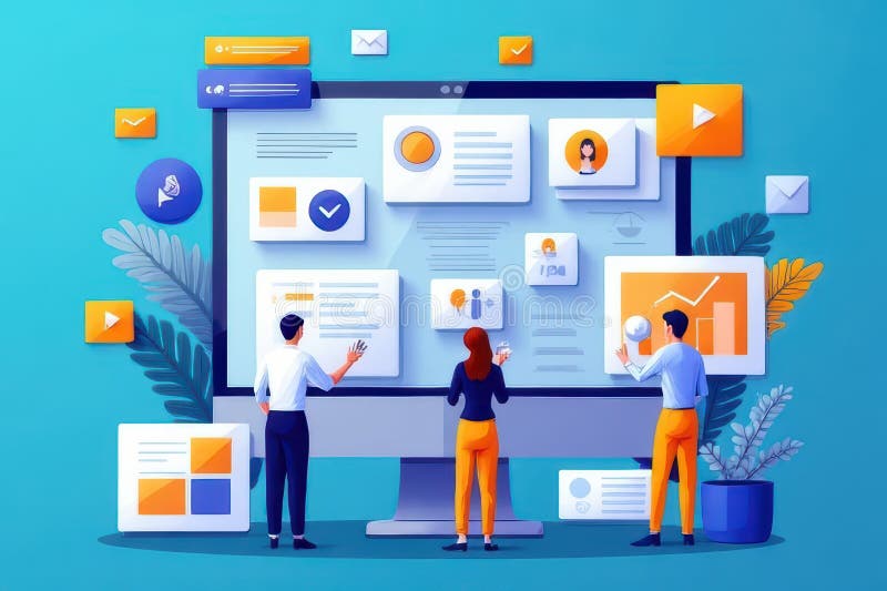 Visualizing Lead Nurturing with Creative Art Stock Illustration ...