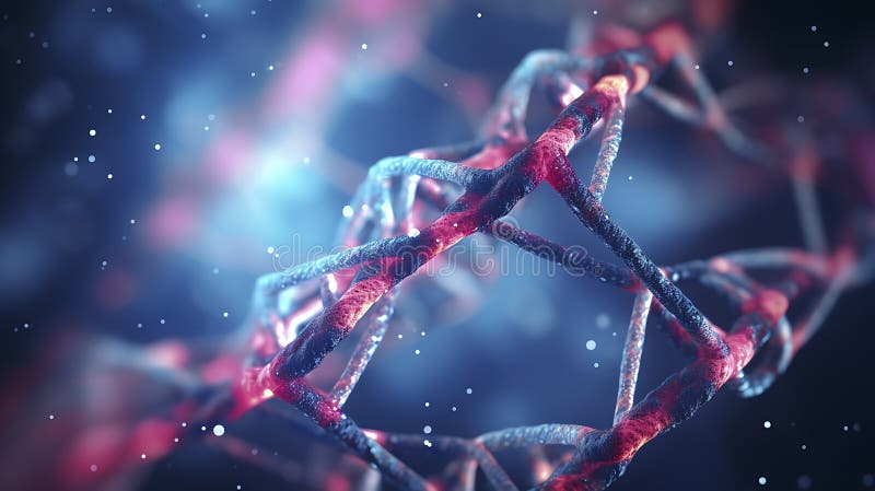 Visualizing Life Code Magnified DNA Strands in 3D Stock Image - Image ...