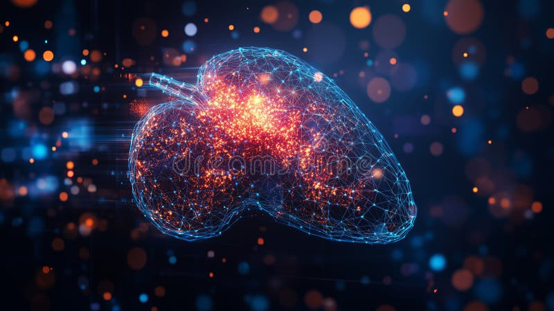 Visualizing Liver Health through a Dynamic Medical Diagram Stock Photo ...