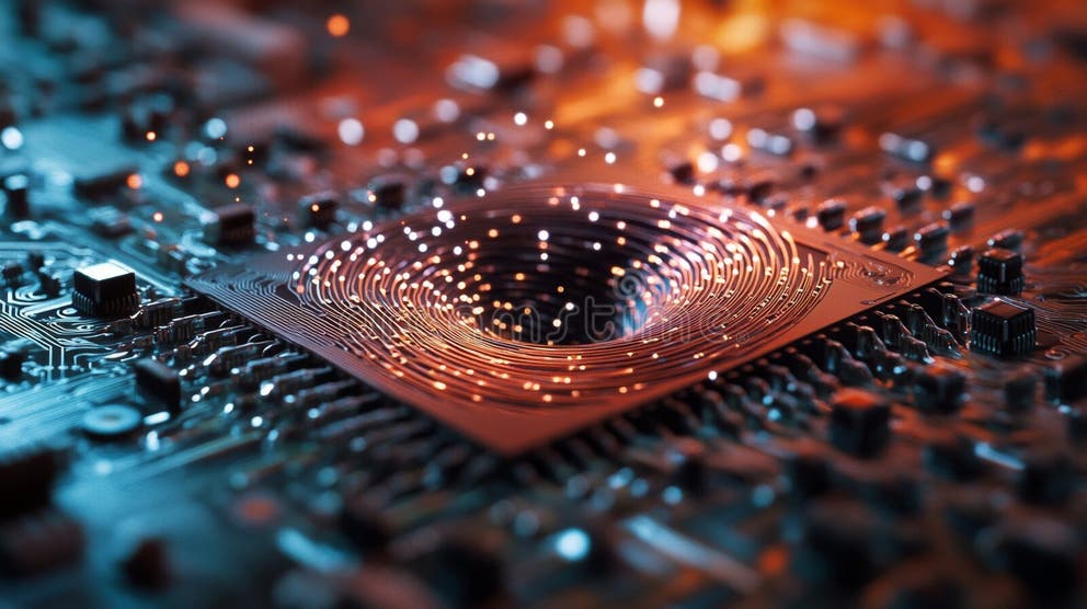 Visualizing Magnetic Field Detection with a Magnetometer Circuit Stock ...