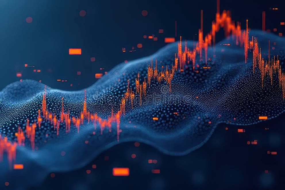 Visualizing Market Trends through Graphics and Diagrams Stock ...