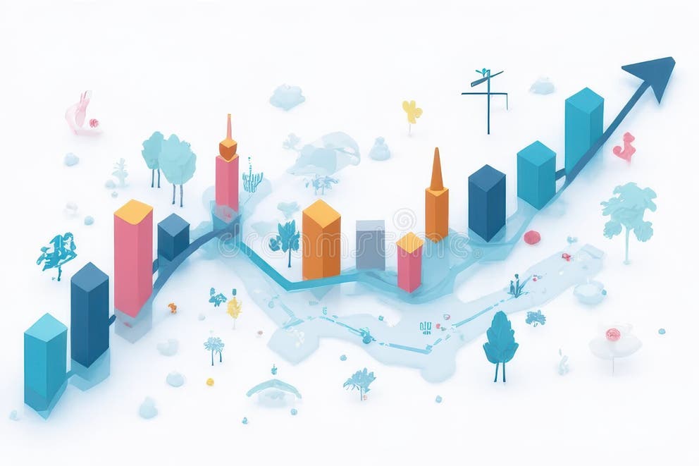 Visualizing Marketing Impact Via Data Analysis Stock Illustration ...