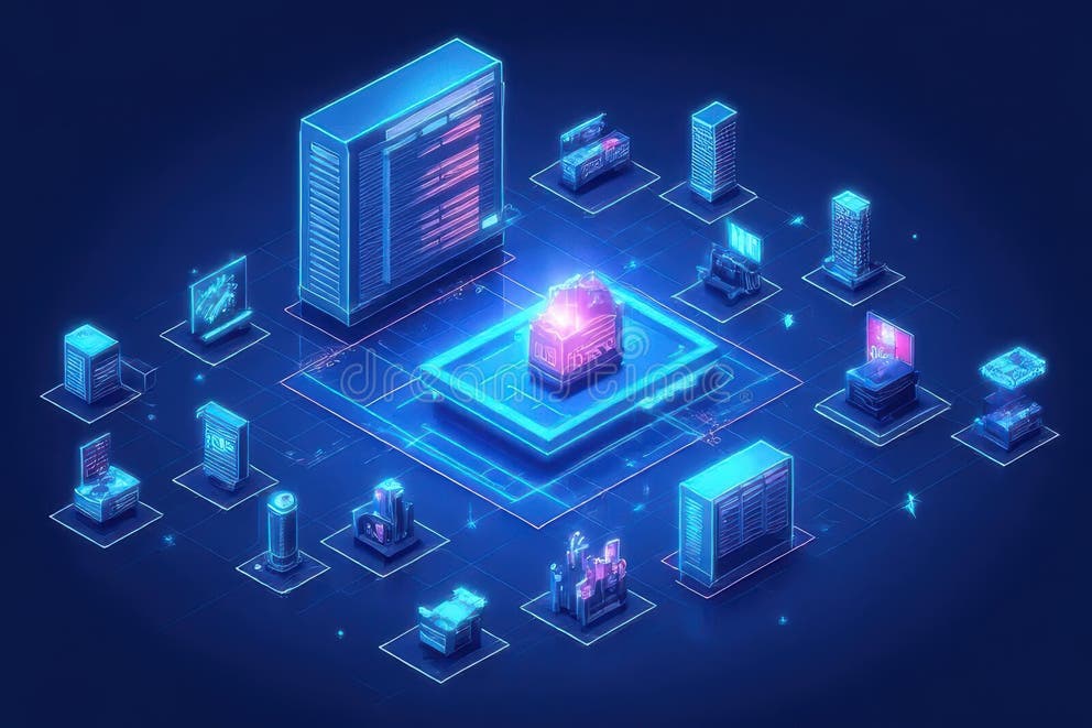 Visualizing Media Streaming Hosting Platform Stock Illustration - Illustration of generative ...
