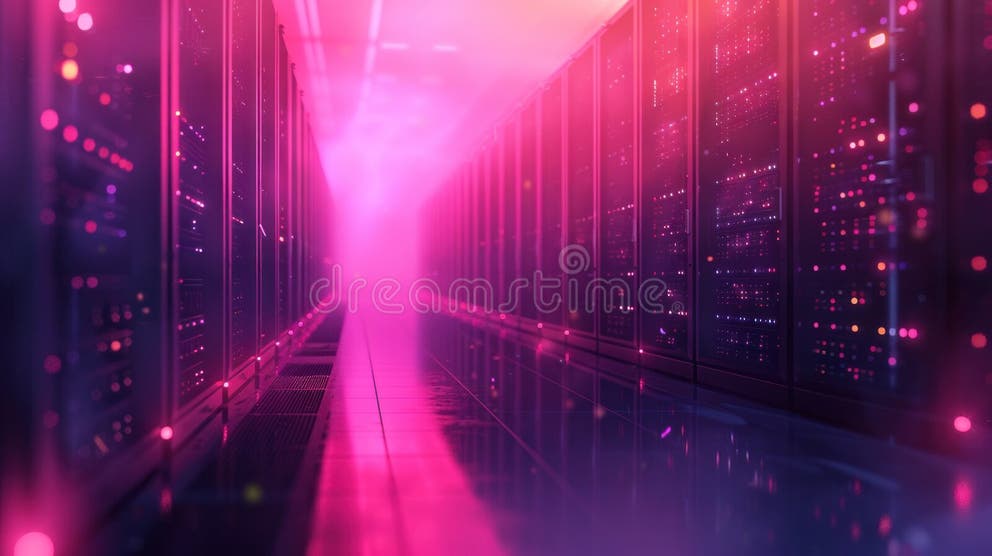 Visualizing the Modern Data Technology Center Server Racks Stock ...