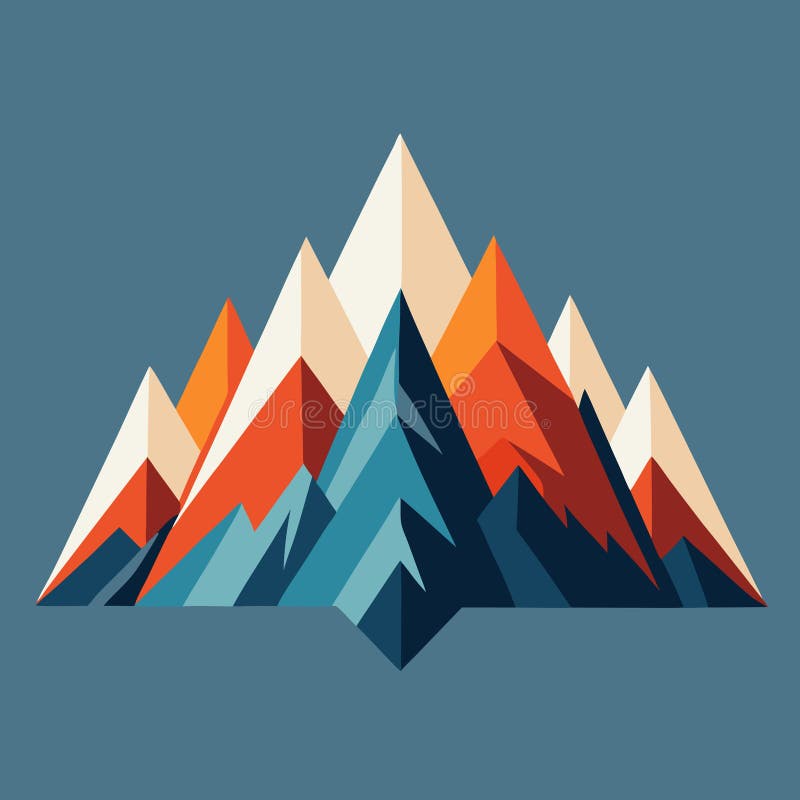 Visualizing Mountains: Abstract Geometry in Icons. Stock Vector ...