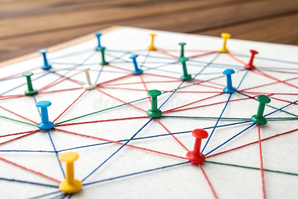 Visualizing Neural Networks: AI Learning through Connections and Threads Stock Illustration ...