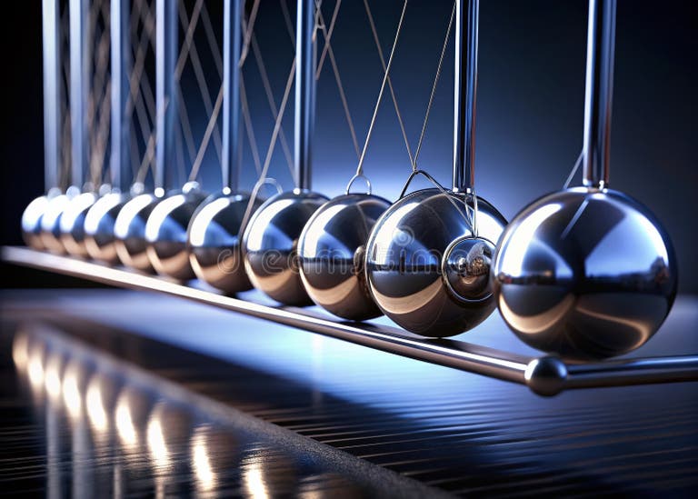 Visualizing Newtons Cradle a 3D Rendered Educational Physics Toy Model ...