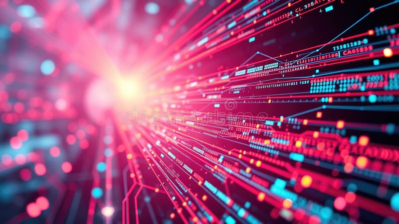 Visualizing Packet Switching A Dynamic Depiction Of Data Flow In Modern Digital Networks Stock