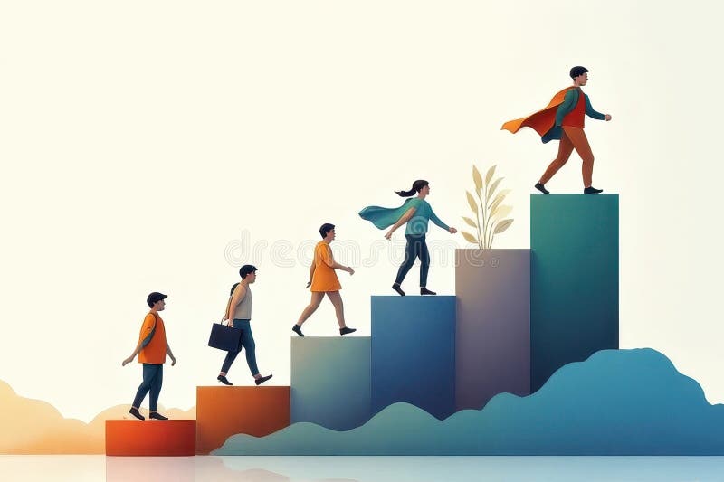 Visualizing the Path To Wealth Autonomy Stock Illustration ...