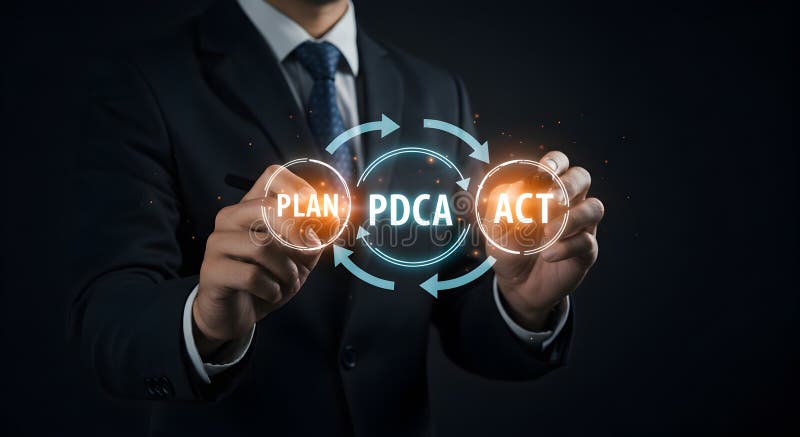 Pdca Cycle Plan Do Check Act Business Strategy Management Process ...