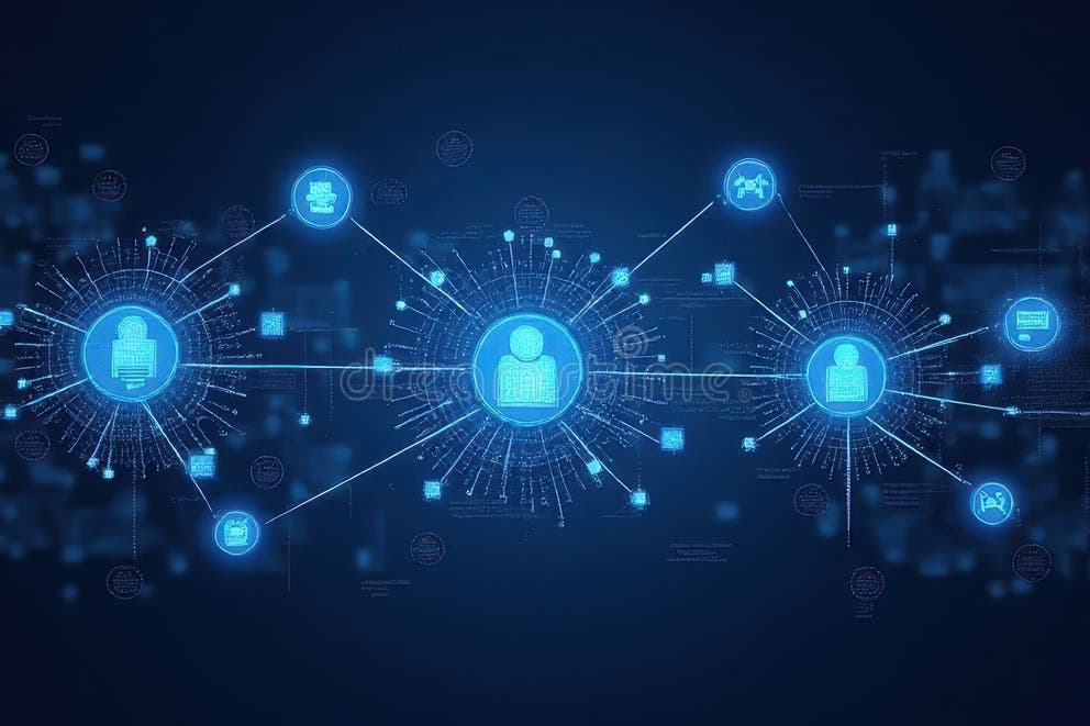 Visualizing Peer-to-Peer Networks Stock Illustration - Illustration of ...