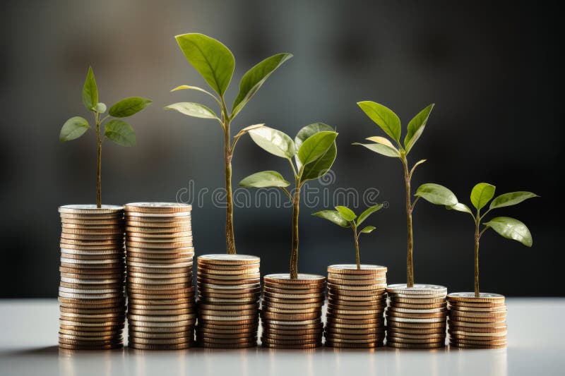 Visualizing Prosperity Coins, Growth, and Rising Arrows in a Realistic ...