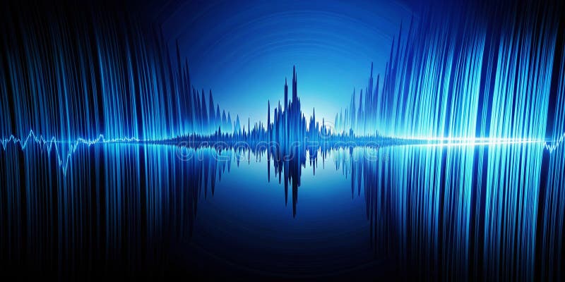 Visualizing Seismic Activity an Abstract Blue Silhouette of Earthquake ...