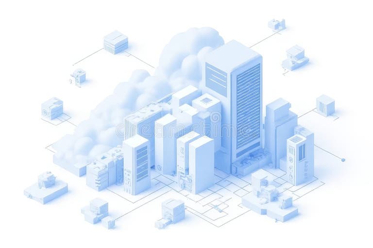 Visualizing Serverless Architecture through Graphs Stock Illustration ...