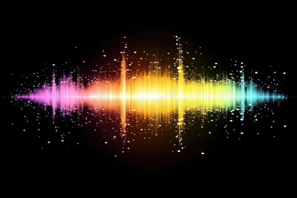 Visualizing Sound, Explore Colorful Waveforms with Audio Spectrum Aesthetic Theme Stock Photo ...
