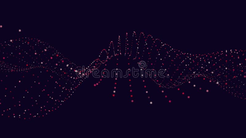 Visualizing Sound Frequency and Amplitude in a Vibrant Wave Stock Video ...