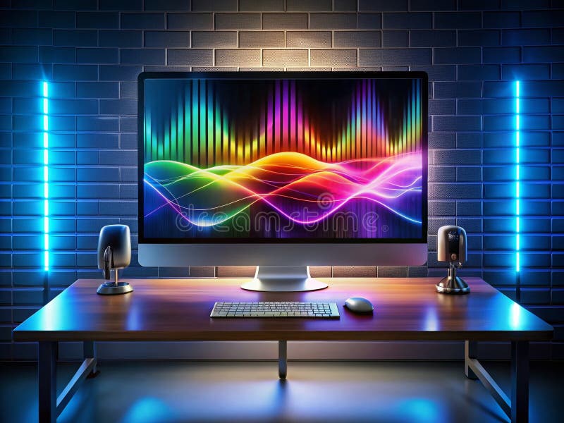 Visualizing Sound a Modern Music Production Studio Concept Featuring ...