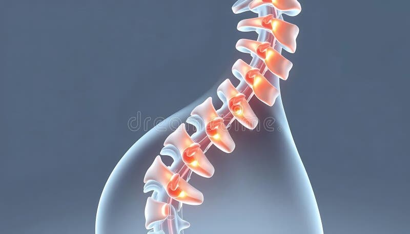 Visualizing Spinal Pain: a 3D Render Stock Illustration - Illustration ...