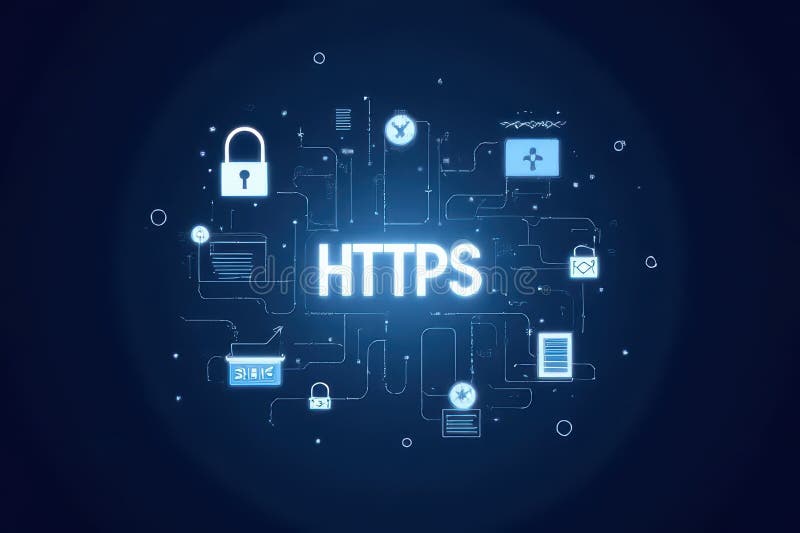 Visualizing SSL Encryption and Security through HTTPS Protocol Stock ...