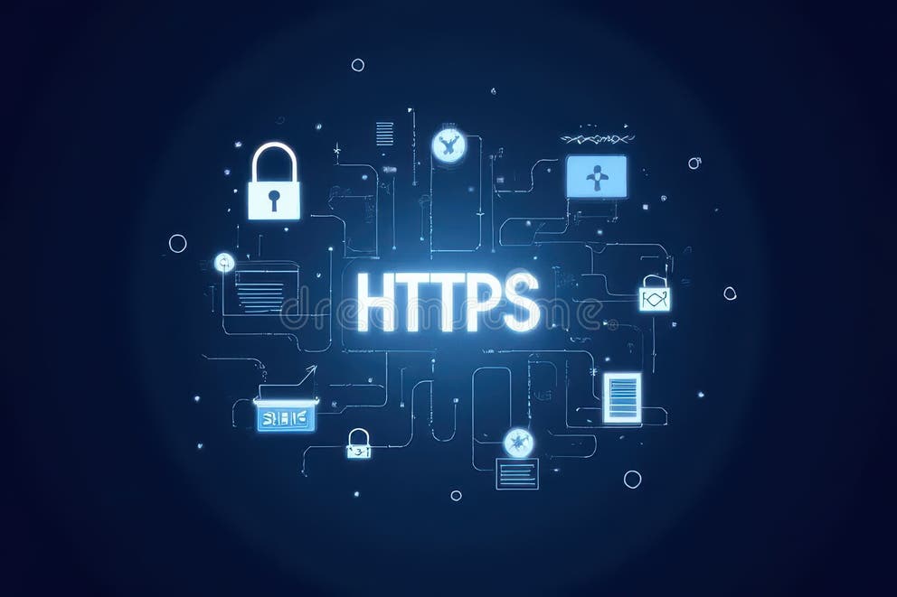 Visualizing SSL Encryption and Security through HTTPS Protocol Stock ...