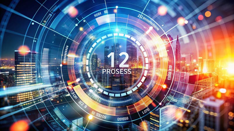 Visualizing a 12Step Business Process a Double Exposure Infographic for ...