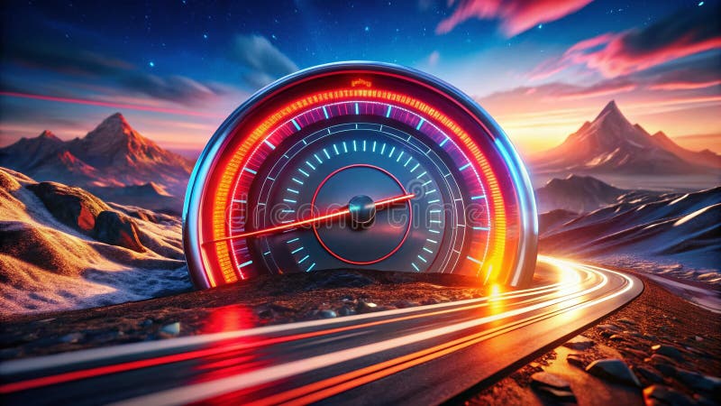 Visualizing Stress and Anxiety an Aerial 3D Speedometer Render Depicts ...