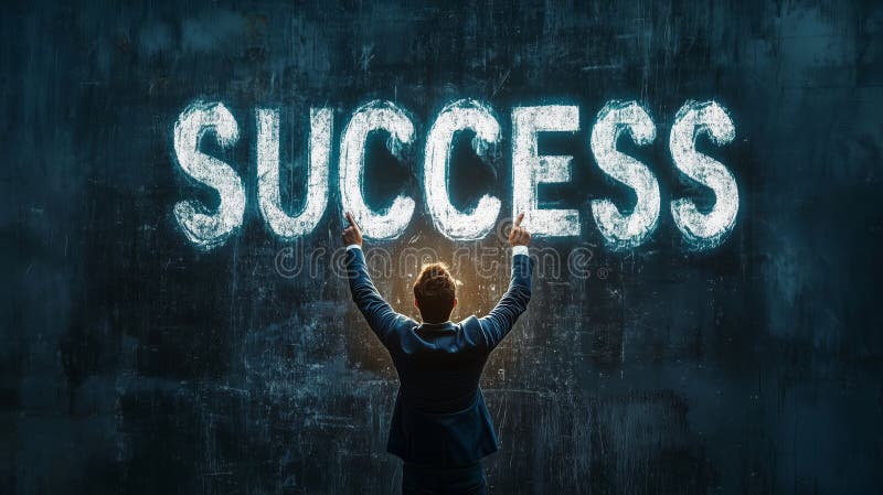 Visualizing Success through Creative Expression and Determination Stock ...