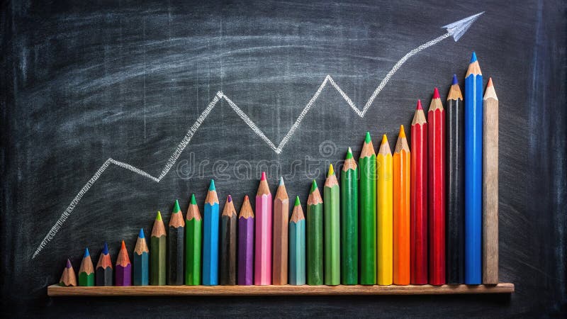 Visualizing Upward Growth a Chalkboard Graph Illustrates Success and ...