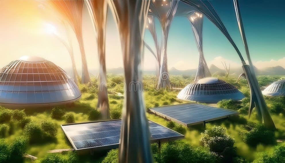 Visualizing a Vibrant Colony on Another Planet with Massive Solar ...