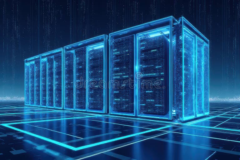 Visualizing Web3 Infrastructure Via Futuristic Data Center Design Stock ...