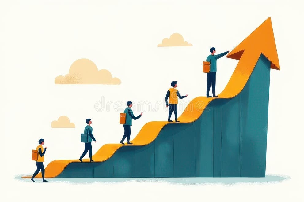 Visualizing Your Path To Wealth Freedom Stock Illustration ...