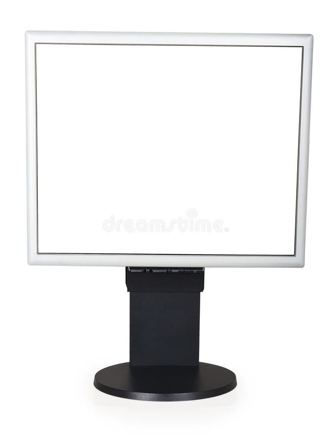 Visualizzatore Del Computer Con Lo Schermo Bianco in Bianco Immagine ...