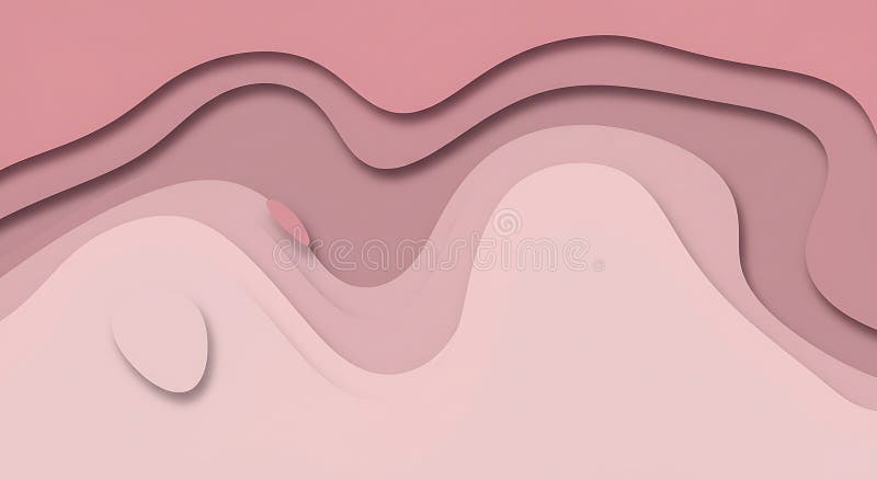 Abstract Pink Layered Papercut Background: a Modern Design Stock ...