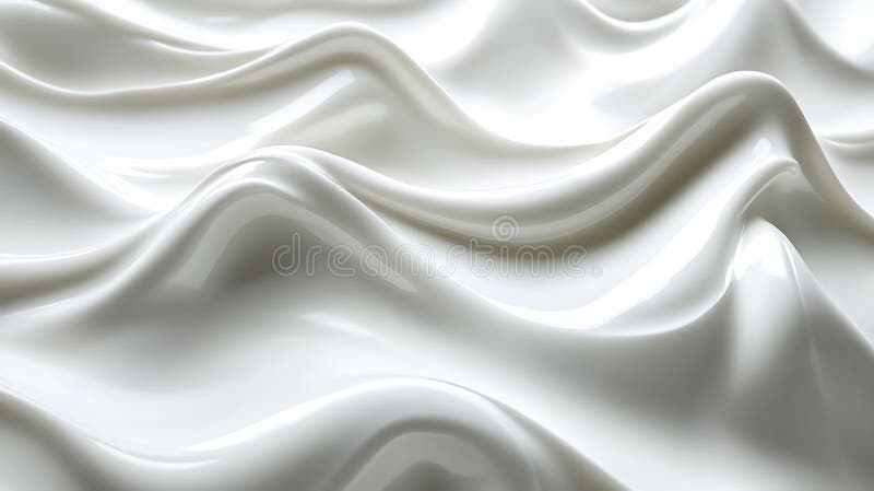 Abstract White Creamy Texture Background Smooth Waves and Subtle Shines ...